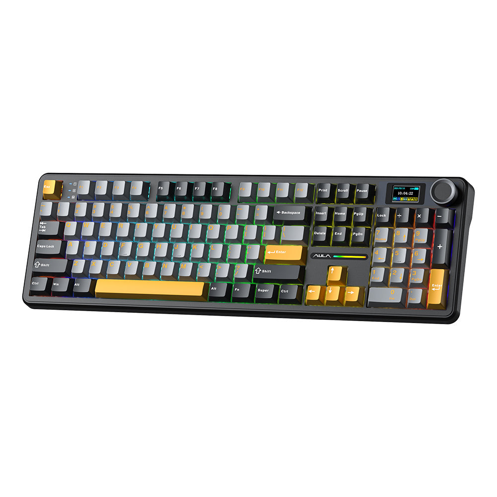 Aula F108 Pro Full-Size Mechanical Keyboard With Smart Screen – Aula Inno