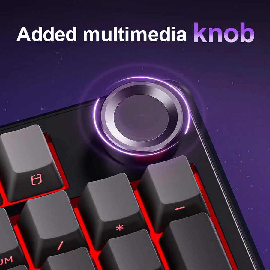 AULA F99 Pro Gasket Mechanical Keyboard-Gradient grey side-engraved ke ...