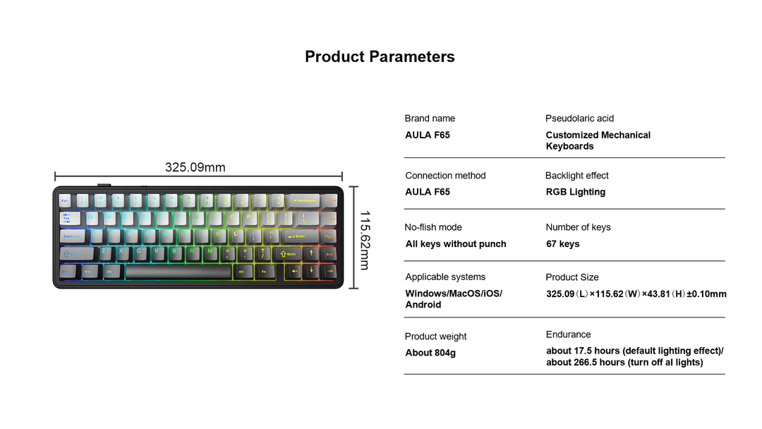 AULA F65 Gasket Mechanical Keyboard – Aula Inno