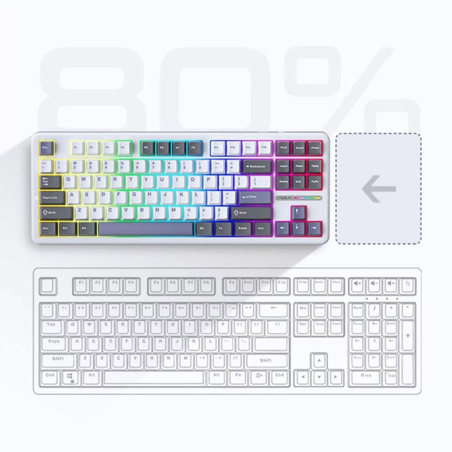 AULA F87 Pro Gasket Mechanical Keyboard-Color-Random Blind Box – Aula Inno