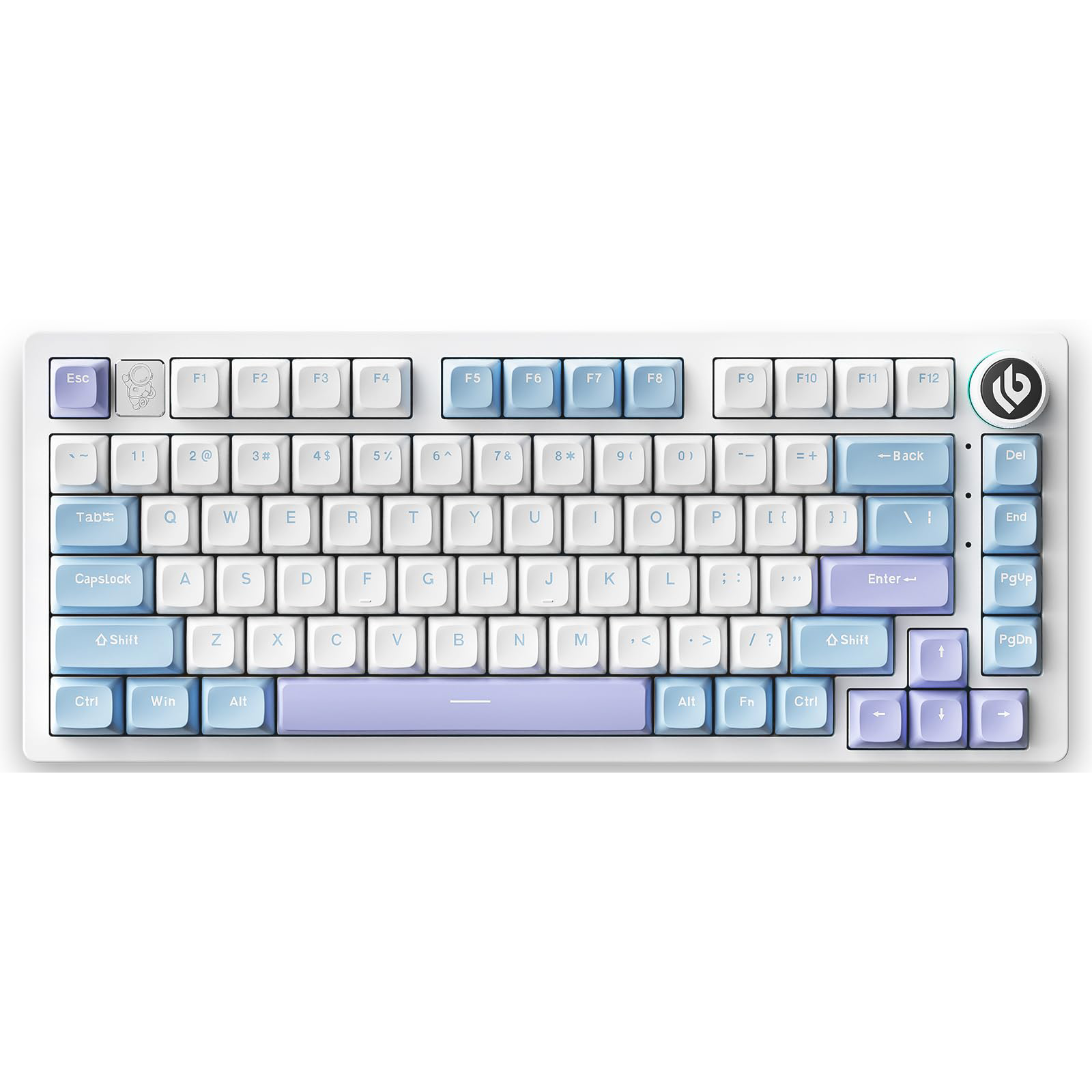 HI75 75% Customized Mechanical Keyboard-White+Blue+Purple – Aula Inno