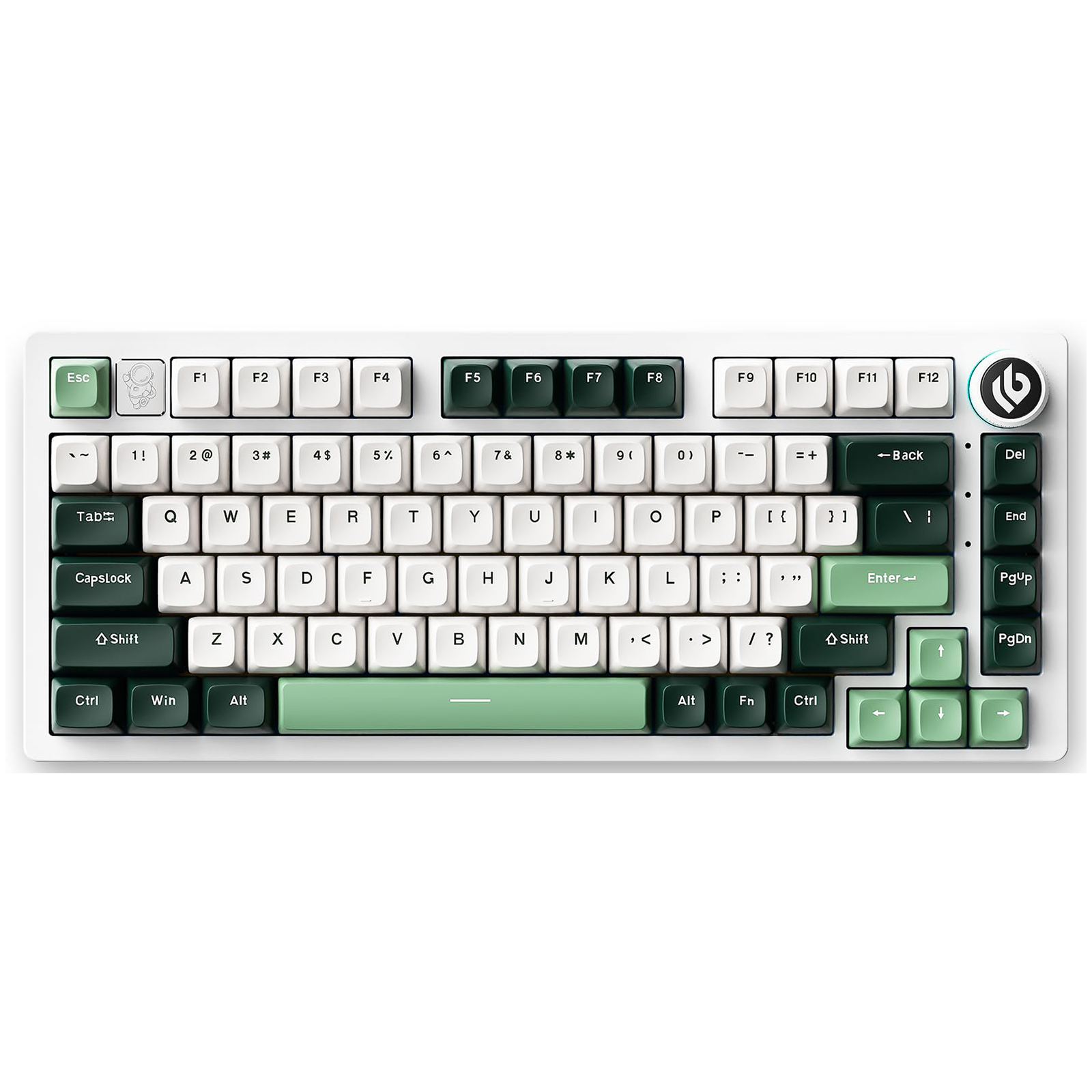 HI75 75% Customized Mechanical Keyboard-White+Green – Aula Inno