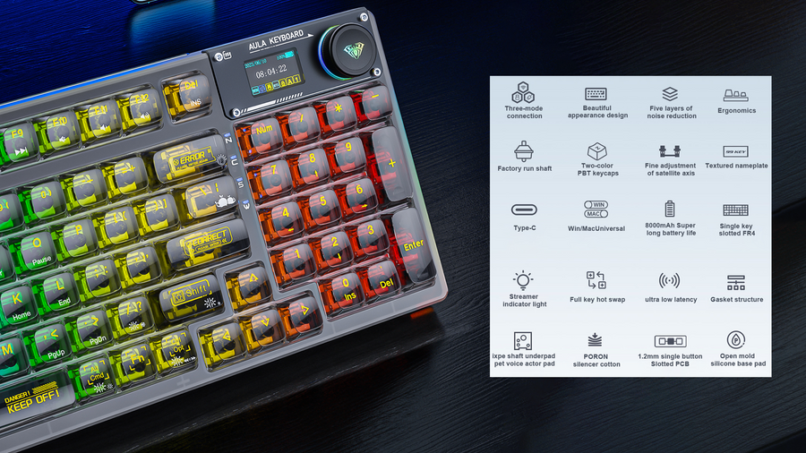 AULA F98 Pro Gasket Mechanical Keyboard – Aula Inno